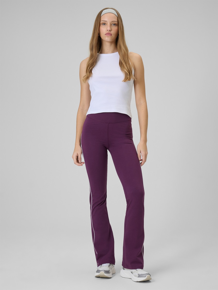 Damskie legginsy z rozszerzanymi nogawkami 4F 4FWSS26TTIGF260 ...