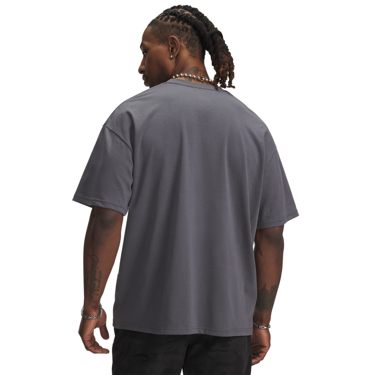 Męski t-shirt z nadrukiem Under Armour UA HWT U LOGO SS - szary ...