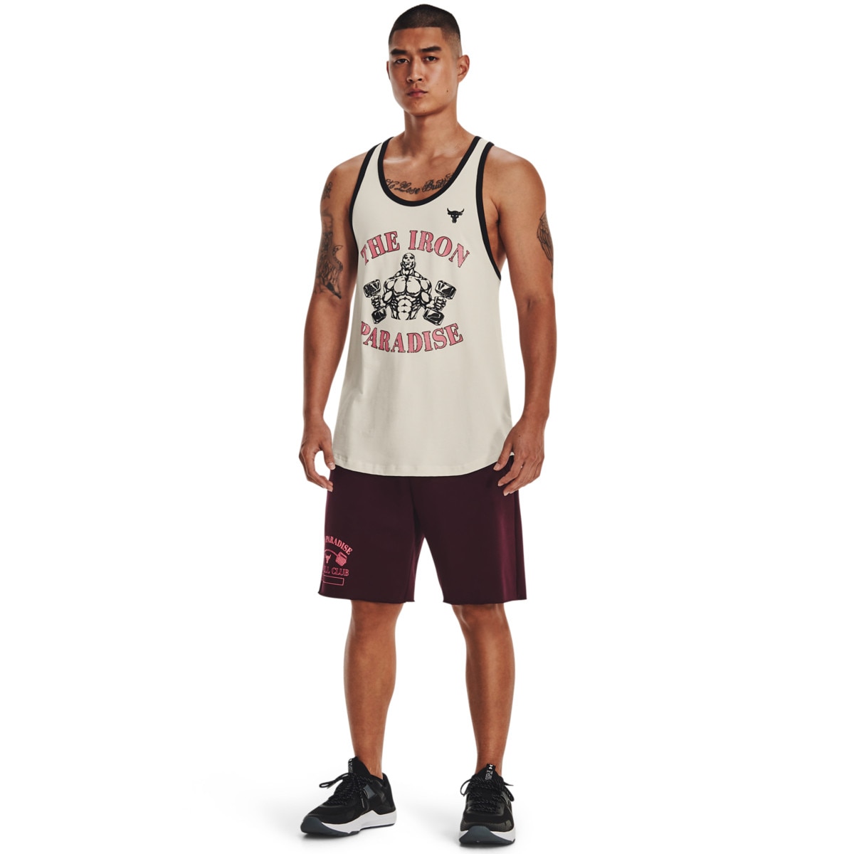 Męski top treningowy Under Armour Project Rock UA IPBC TANK - kremowy ...