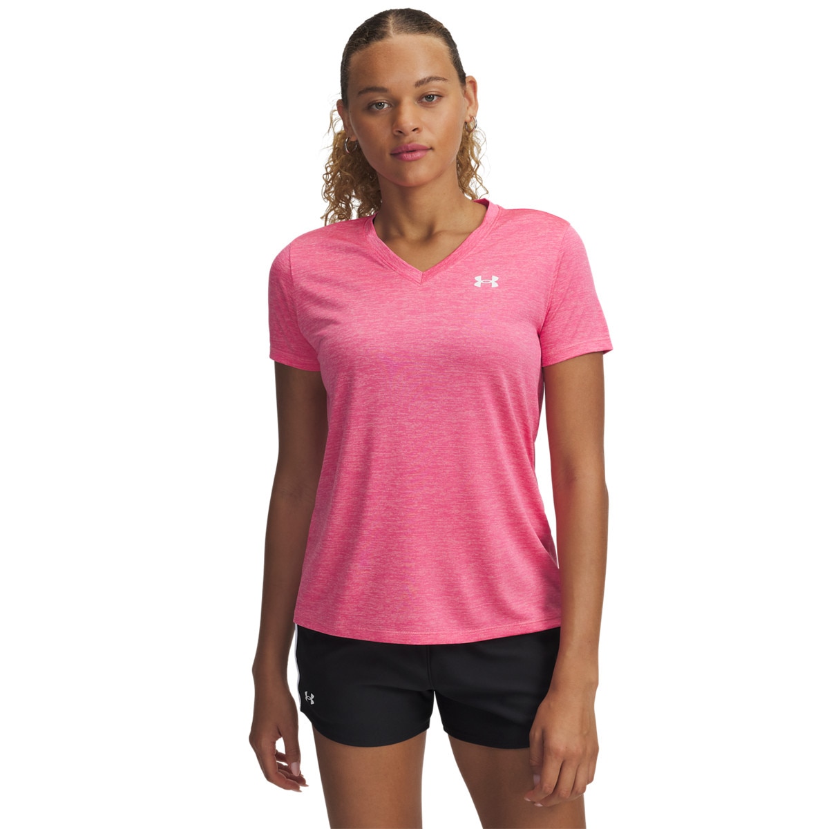 Damska koszulka treningowa Under Armour Tech SSV- Twist - różowa ...
