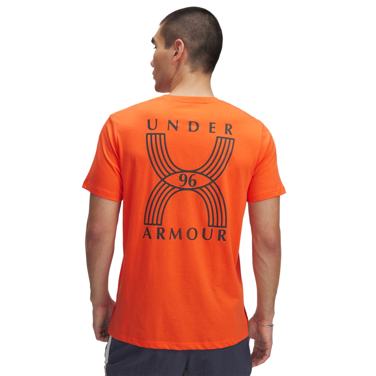 Męski t-shirt z nadrukiem Under Armour UA Run 96 - pomarańczowy ...