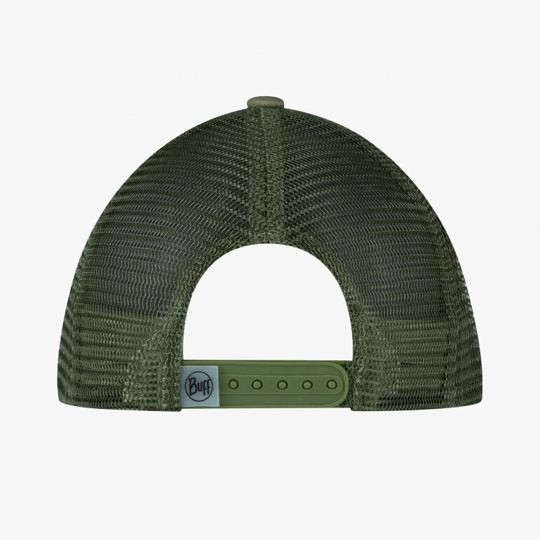 Czapka z daszkiem uniseks Buff Explore Trucker Cap Rhoes-Brown - zielona - SportStyleStory