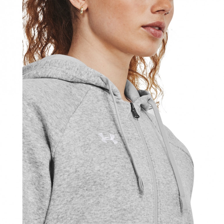 Damska bluza dresowa rozpinana z kapturem Under Armour UA Rival Fleece FZ Hoodie - szara ...